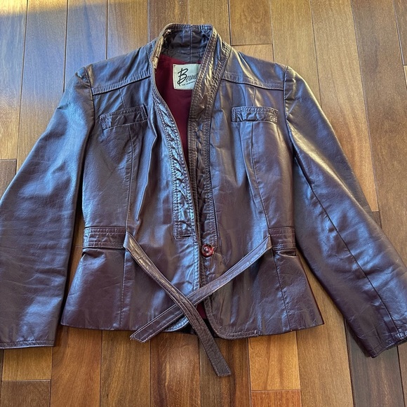 Helene Berman | Jackets & Coats | Vintage Fitted Leather Jacket | Poshmark